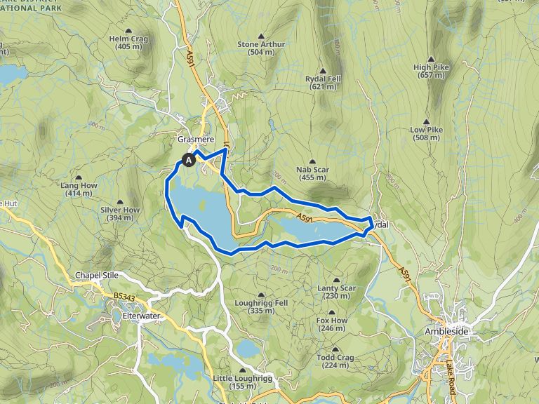 Grasmere and Rydal Water loop — Lake District National Park | run | Komoot